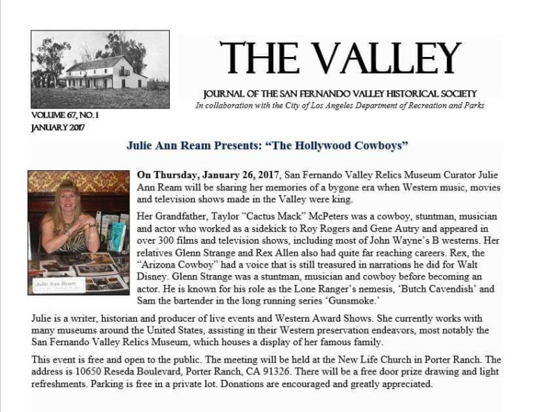 Julie Ann Ream Presents: The Hollywood Cowboys - Valley Relics Museum